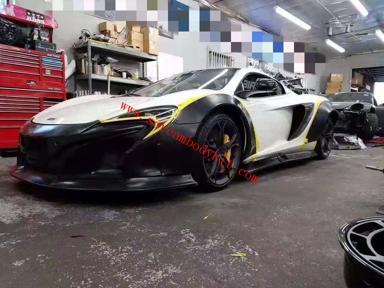 Mclaren 650S wide body kit LB front bumper rear bumper fenders side ...